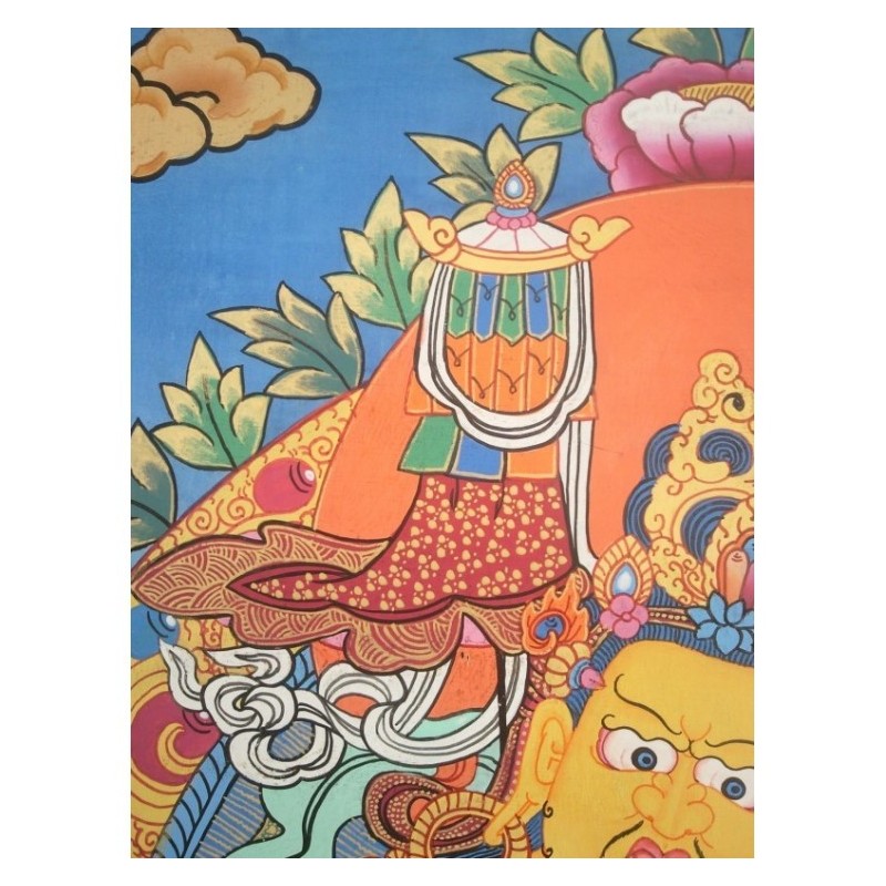Thangka Bouddha Yellow Zambala ou Dzambhala 121x69cm